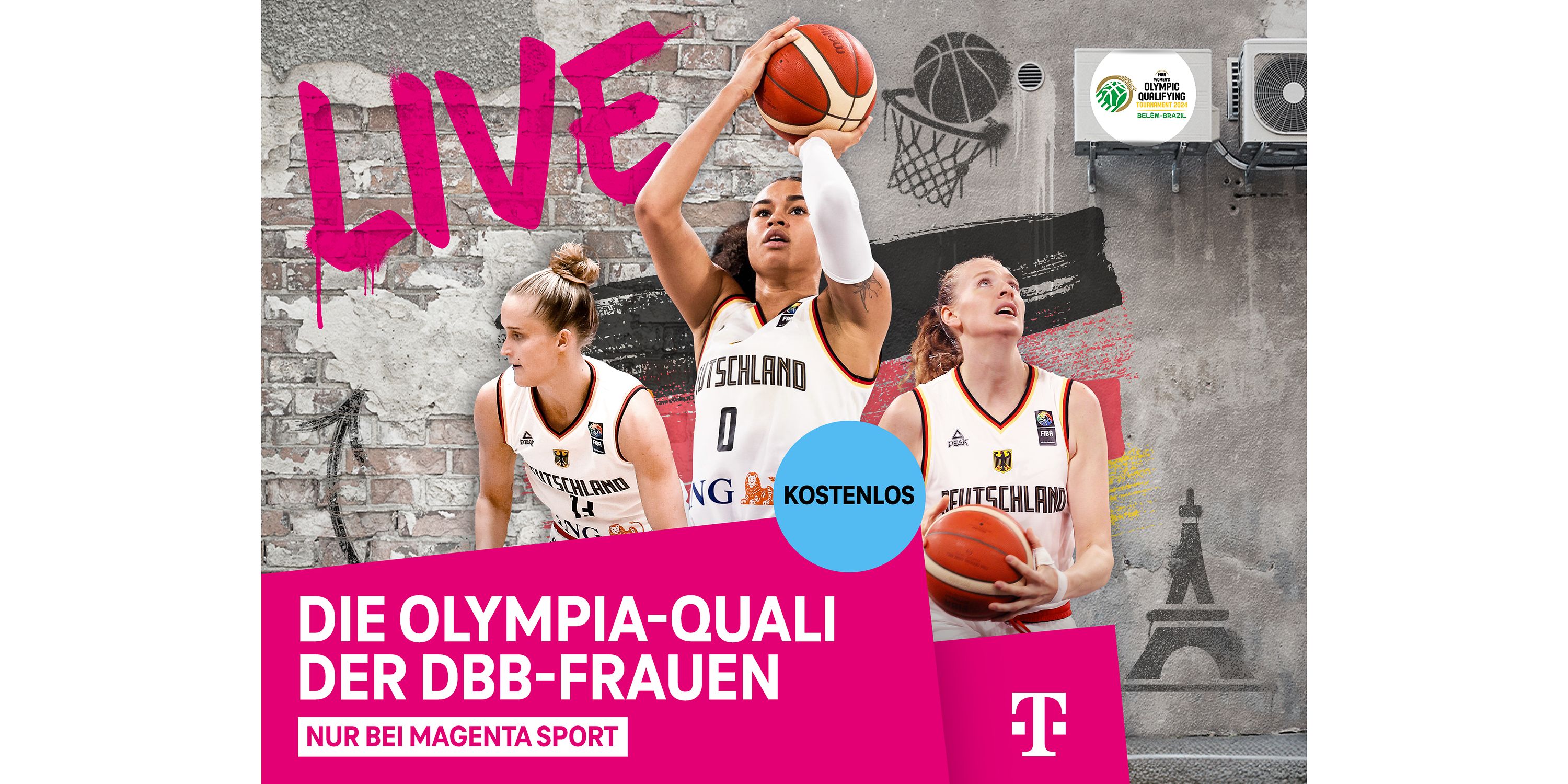 MagentaSport zeigt deutsche Basketball-Frauen in der Olympia ...
