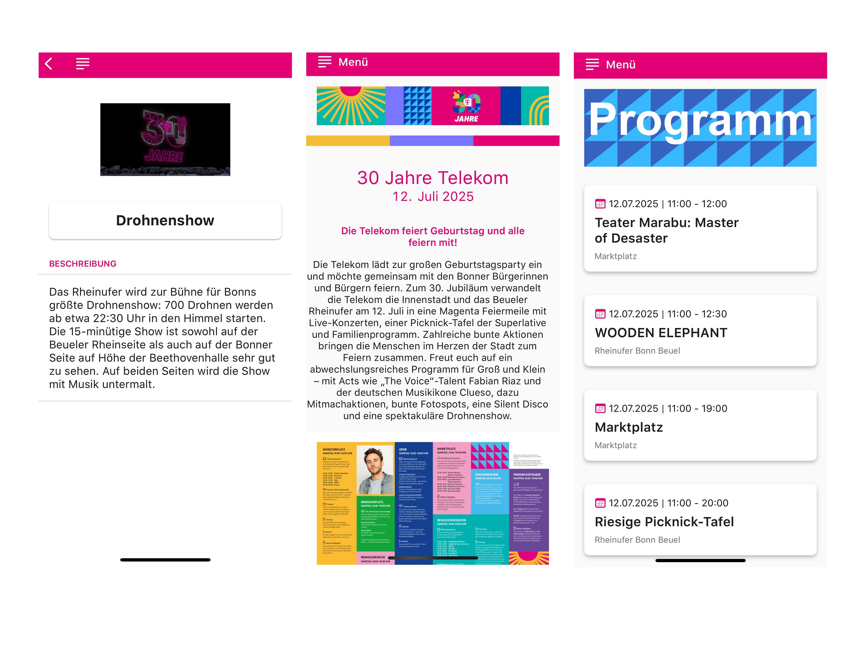 30 Jahre Telekom: App führt durch Bonner Partymeile | Deutsche Telekom
