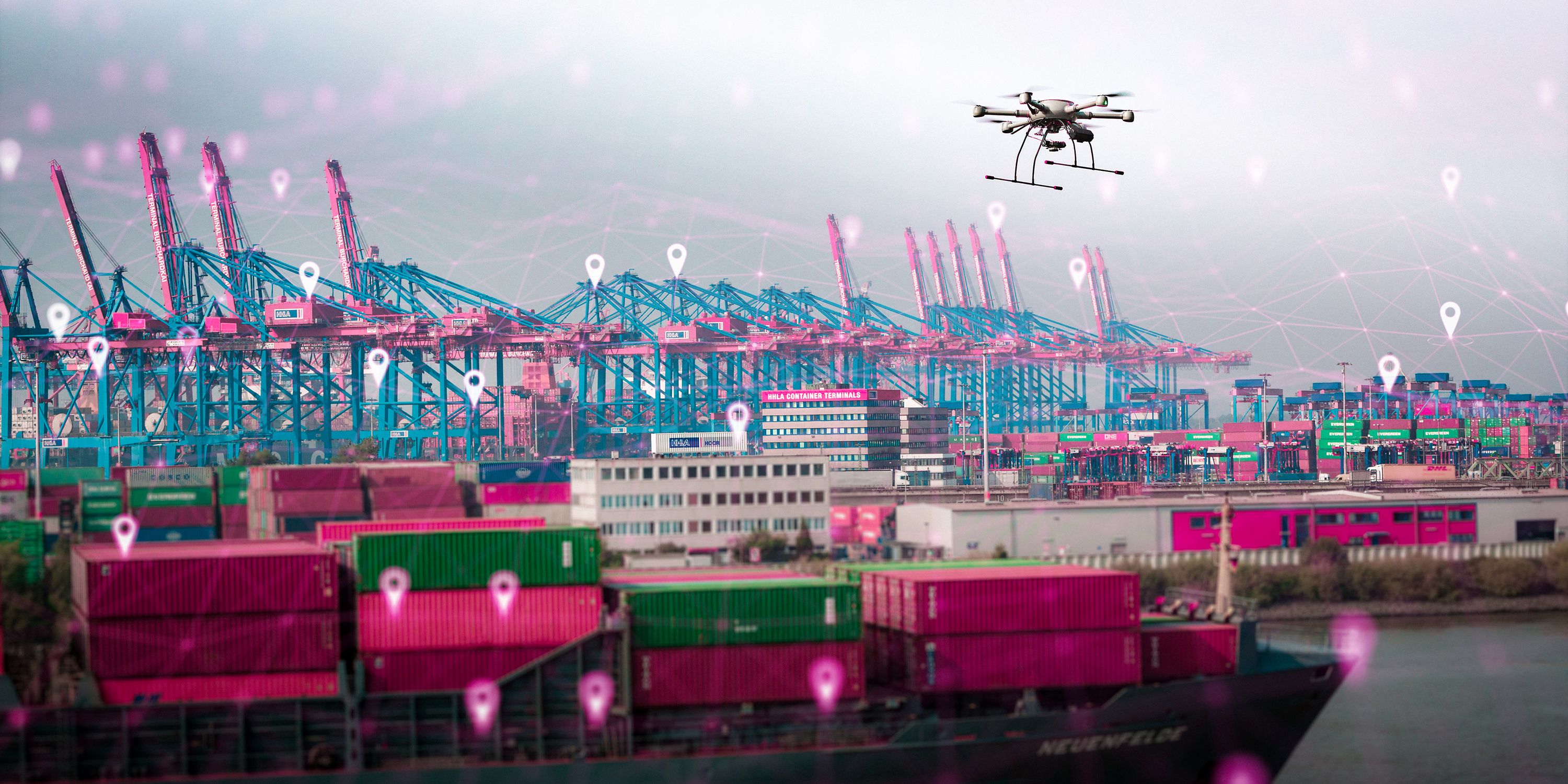 Digital port logistics: Drones secure Port of Hamburg with Telekom ...
