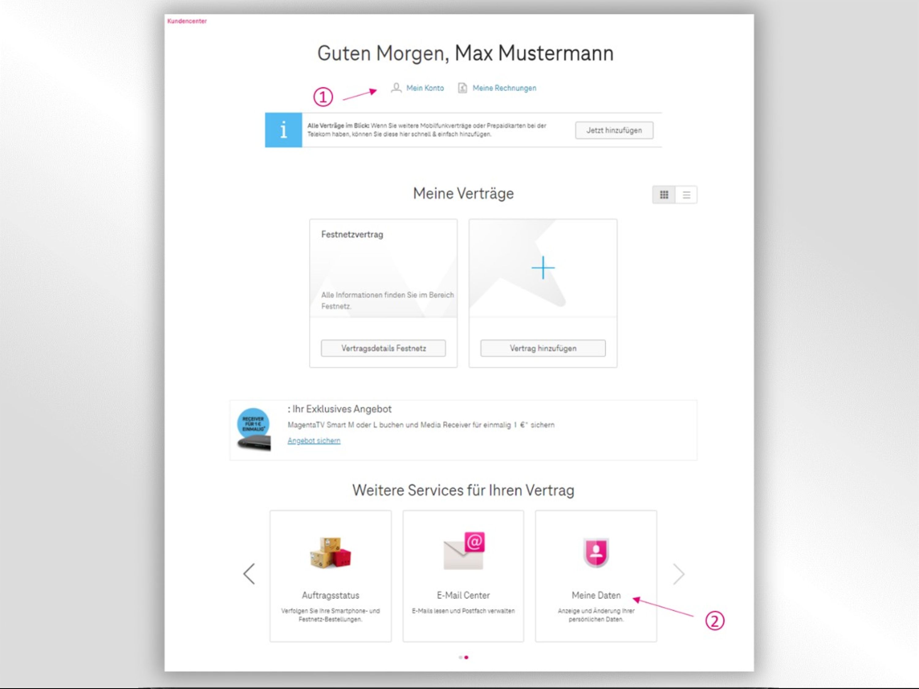 Telekom Customer Center: Determine data privacy yourself | Deutsche Telekom