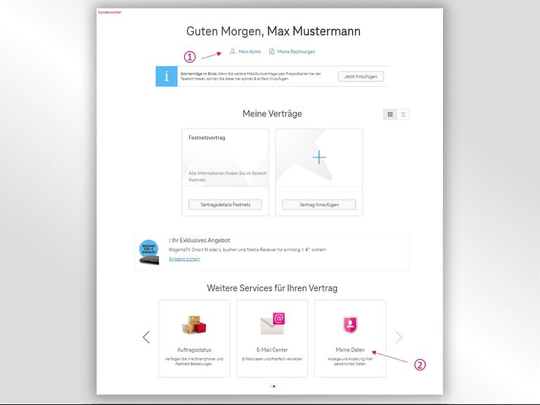Telekom Customer Center: Determine data privacy yourself | Deutsche Telekom